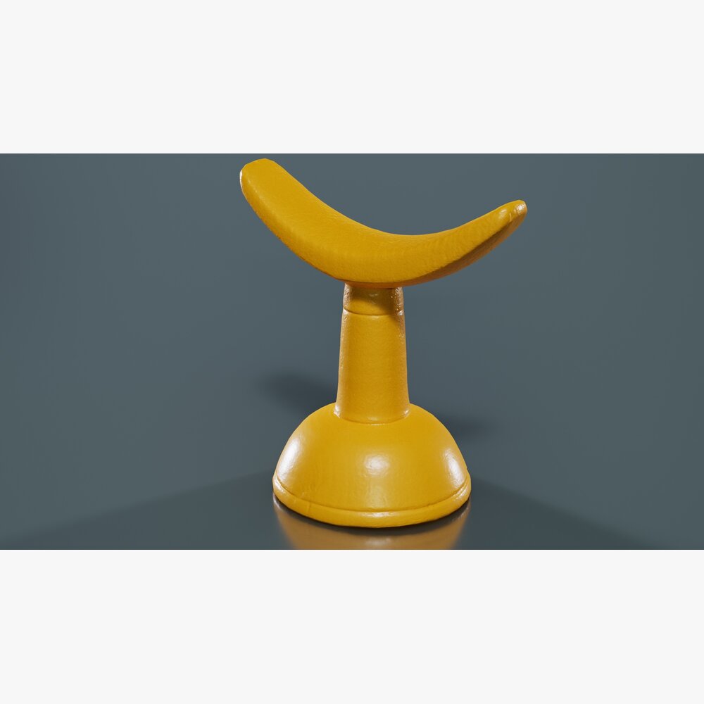 African Wooden Traditional Headrest 3D model - Download Decoration on ...