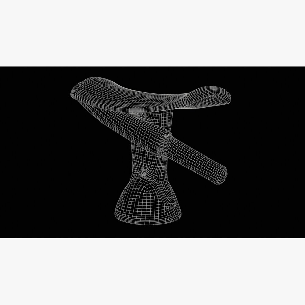 Wooden African Curved Headrest 3D model - Download Decoration on ...
