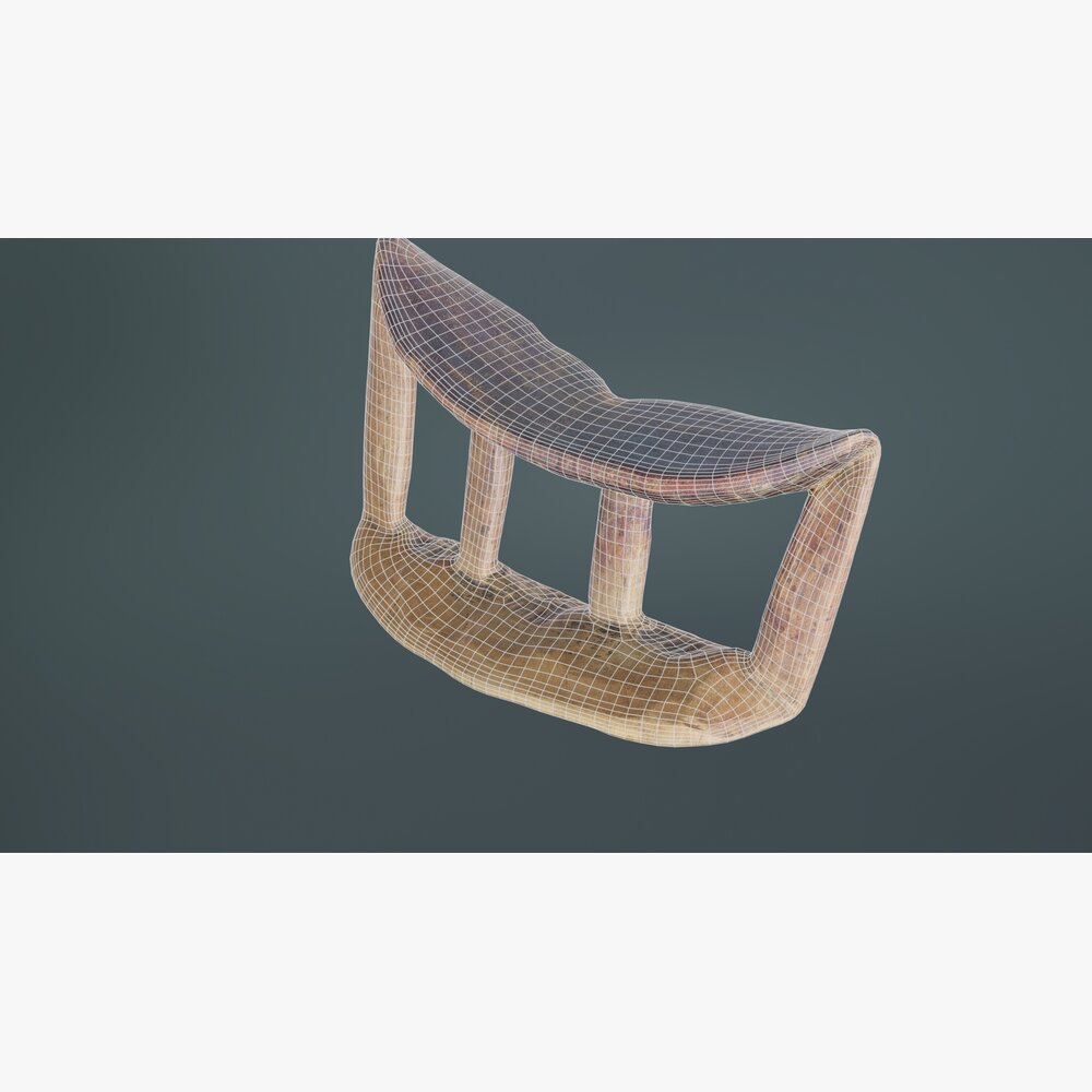 Traditional African Wood Headrest 3D model - Download Decoration on ...
