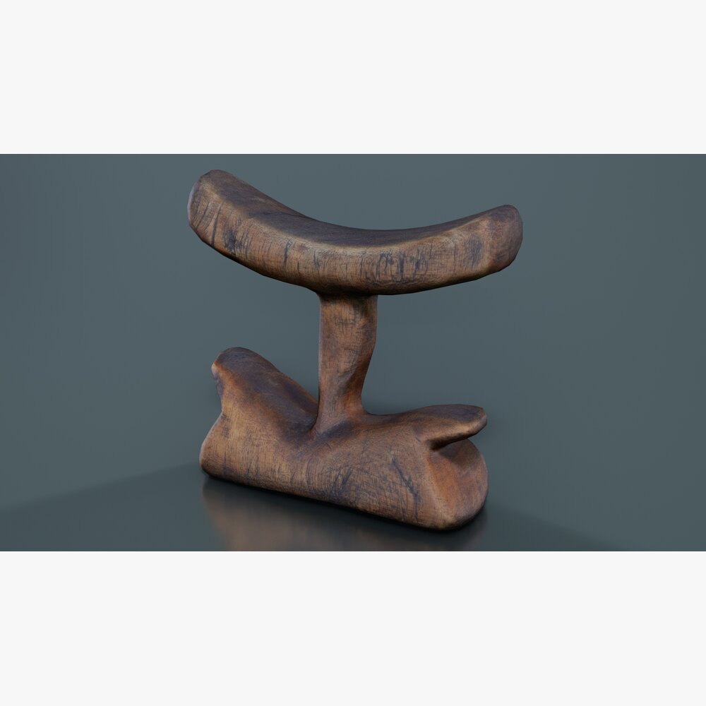 Wooden Headrest Sculpture 3D model - Download Decoration on 3DModels.org
