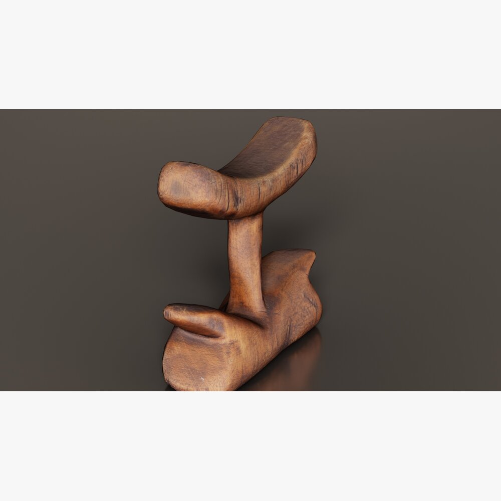 Wooden Headrest Sculpture 3D model - Download Decoration on 3DModels.org