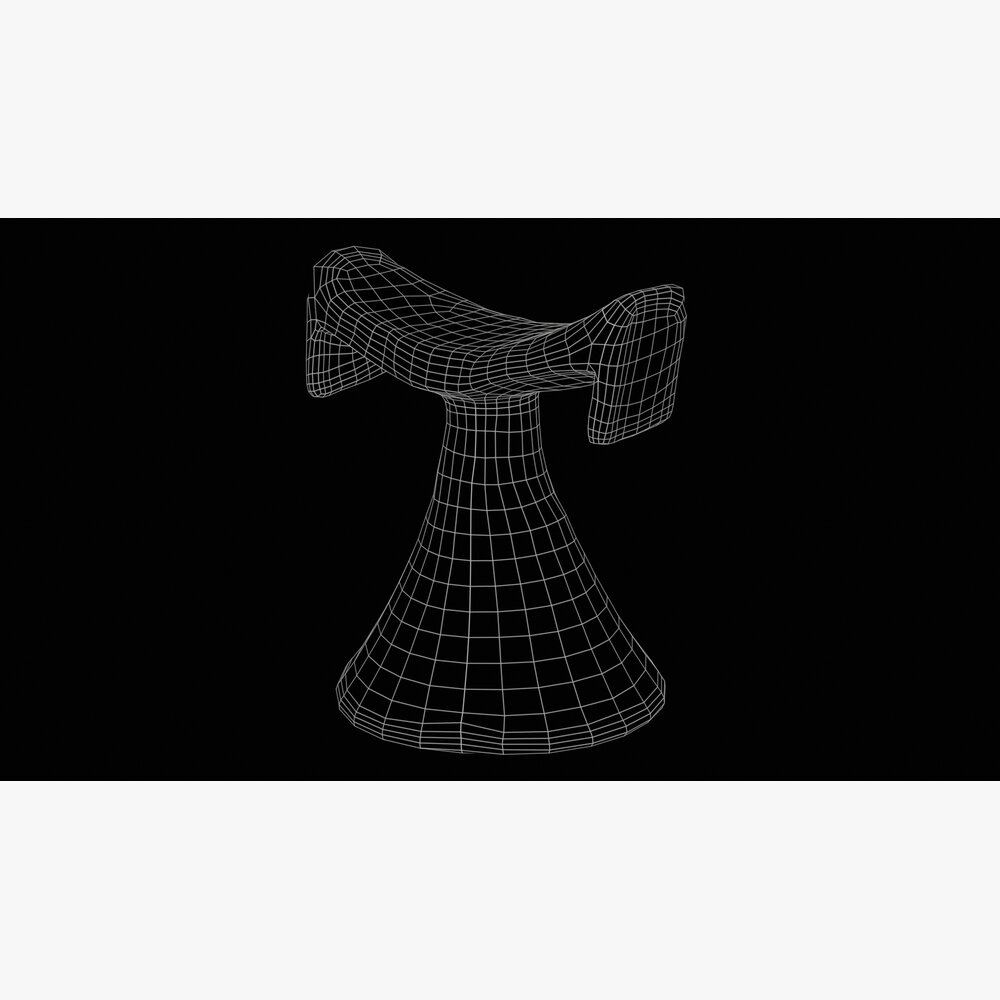 Traditional African Wooden Headrest 3D model - Download Decoration on ...