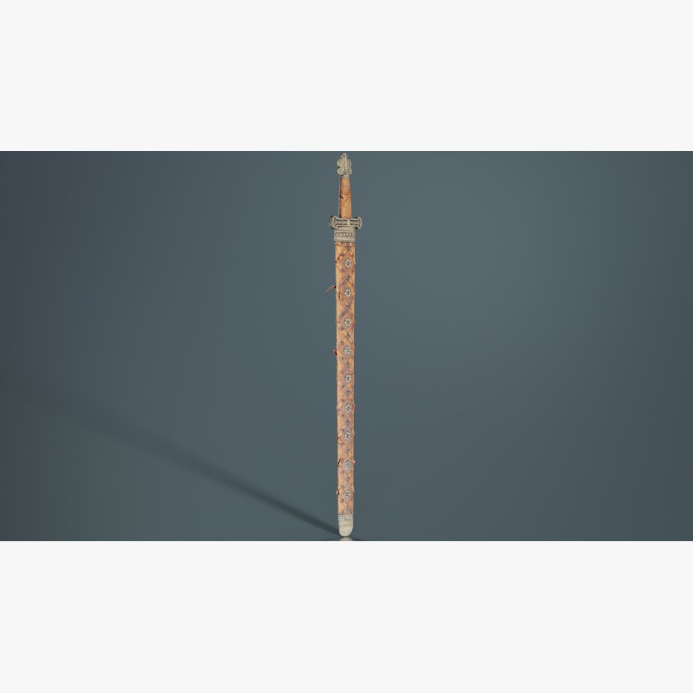 Leather Studded Sword 3D model - Download Bladed Weapon on 3DModels.org