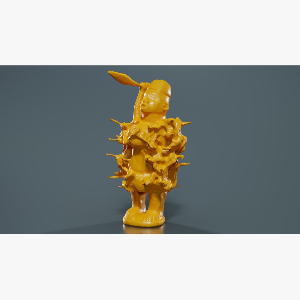 Pin Man Throwing Spear Sculpture 3D model - Download Sculptures on ...