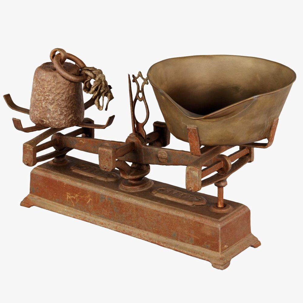 Vintage Balance Scale 3D model - Download Tools on 3DModels.org