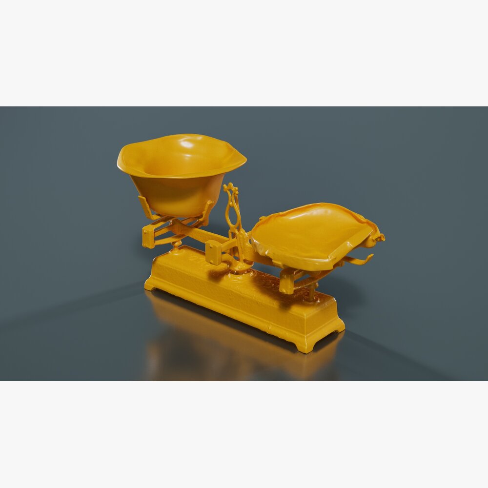 Vintage Balance Scale Broken 3D model - Download Tools on 3DModels.org
