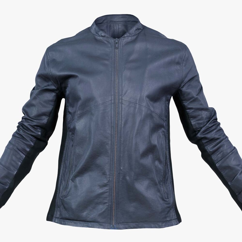 Leather Jacket Closed 3D model - Download Coats on 3DModels.org