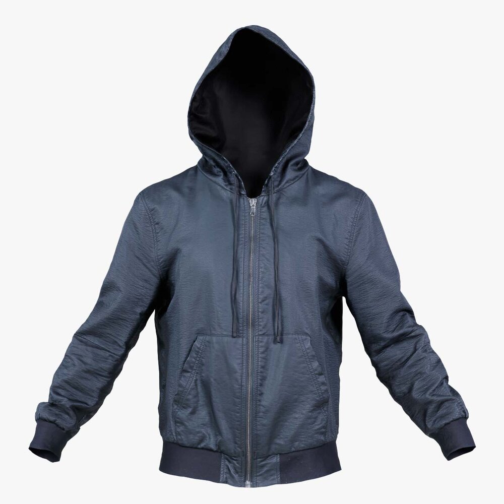 Leather Jacket Hoodie 3D model - Download Coats on 3DModels.org