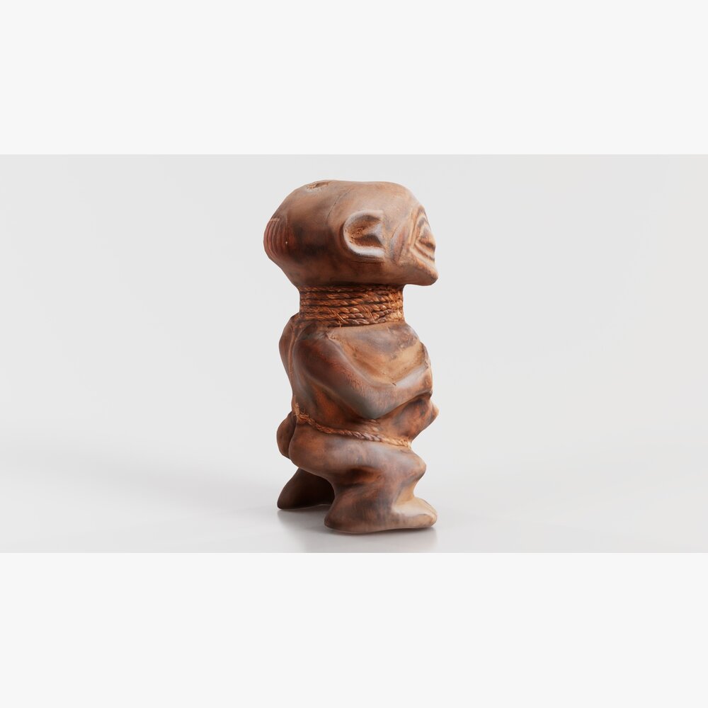 Wooden Figure Statue Female 3D model - Download Sculptures on 3DModels.org