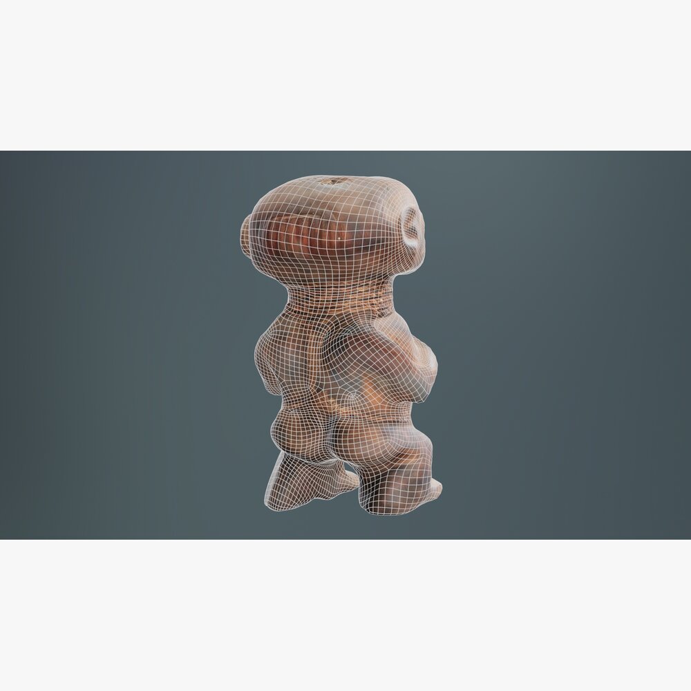 Wooden Figure Statue Female 3D model - Download Sculptures on 3DModels.org