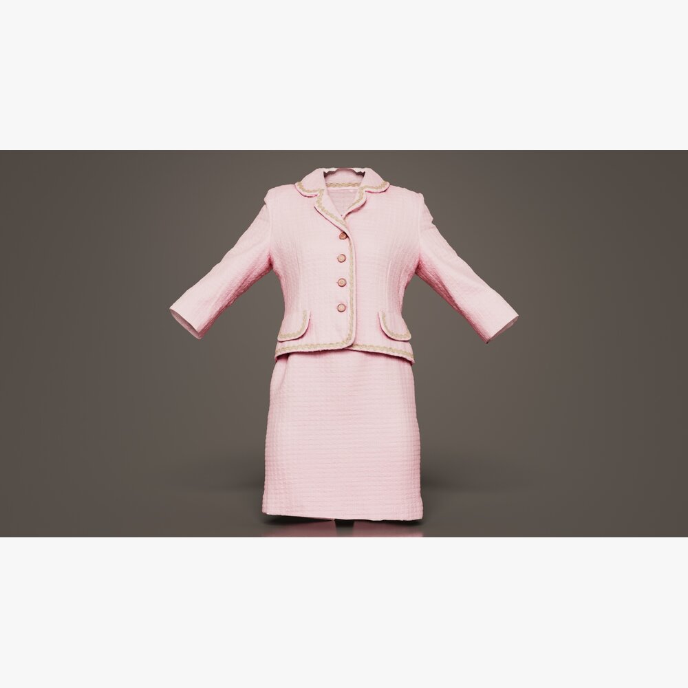 Barbie Jacket And Skirt 3D model - Download Suits on 3DModels.org