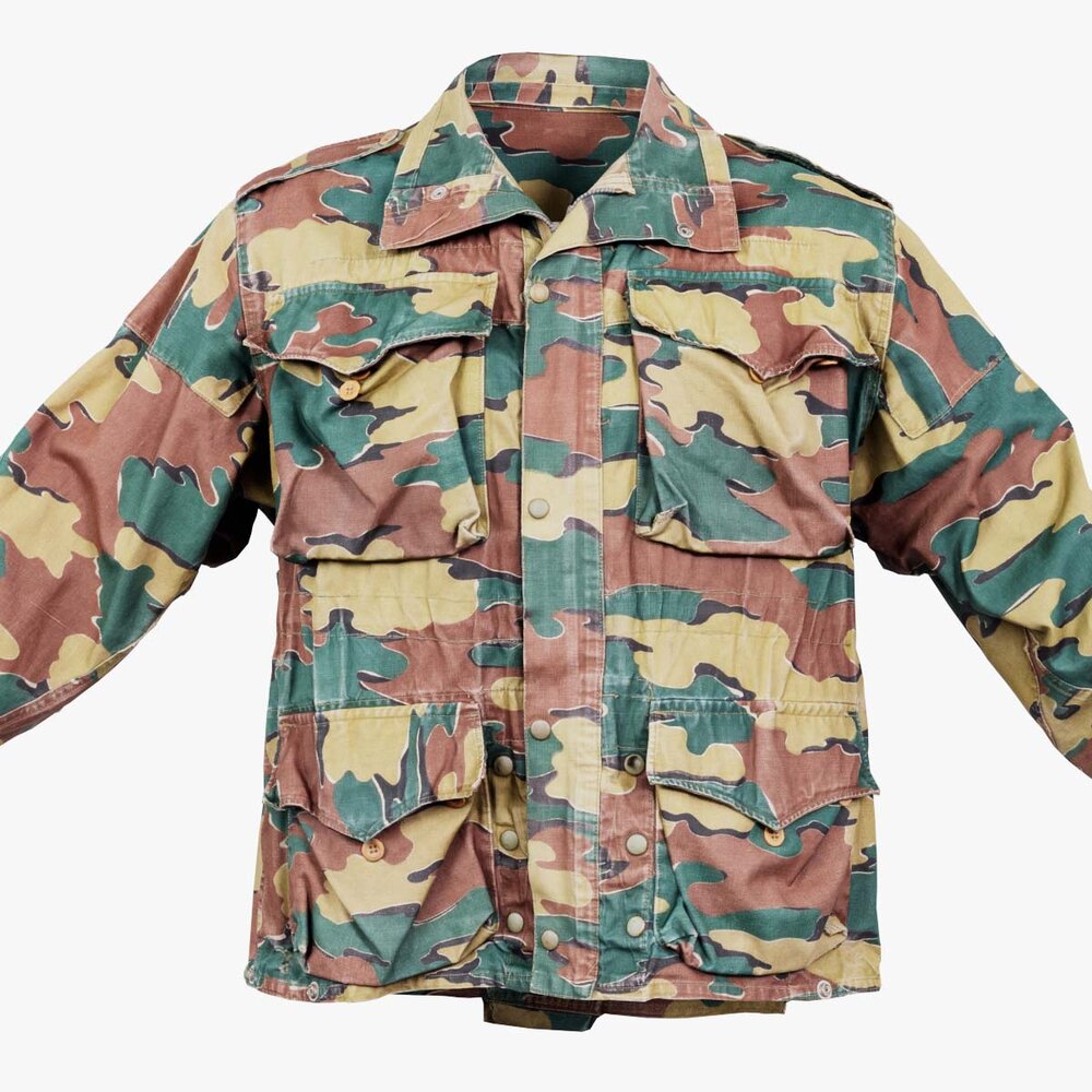 Camouflage Jacket Collar Down 3D model - Download Armor on 3DModels.org