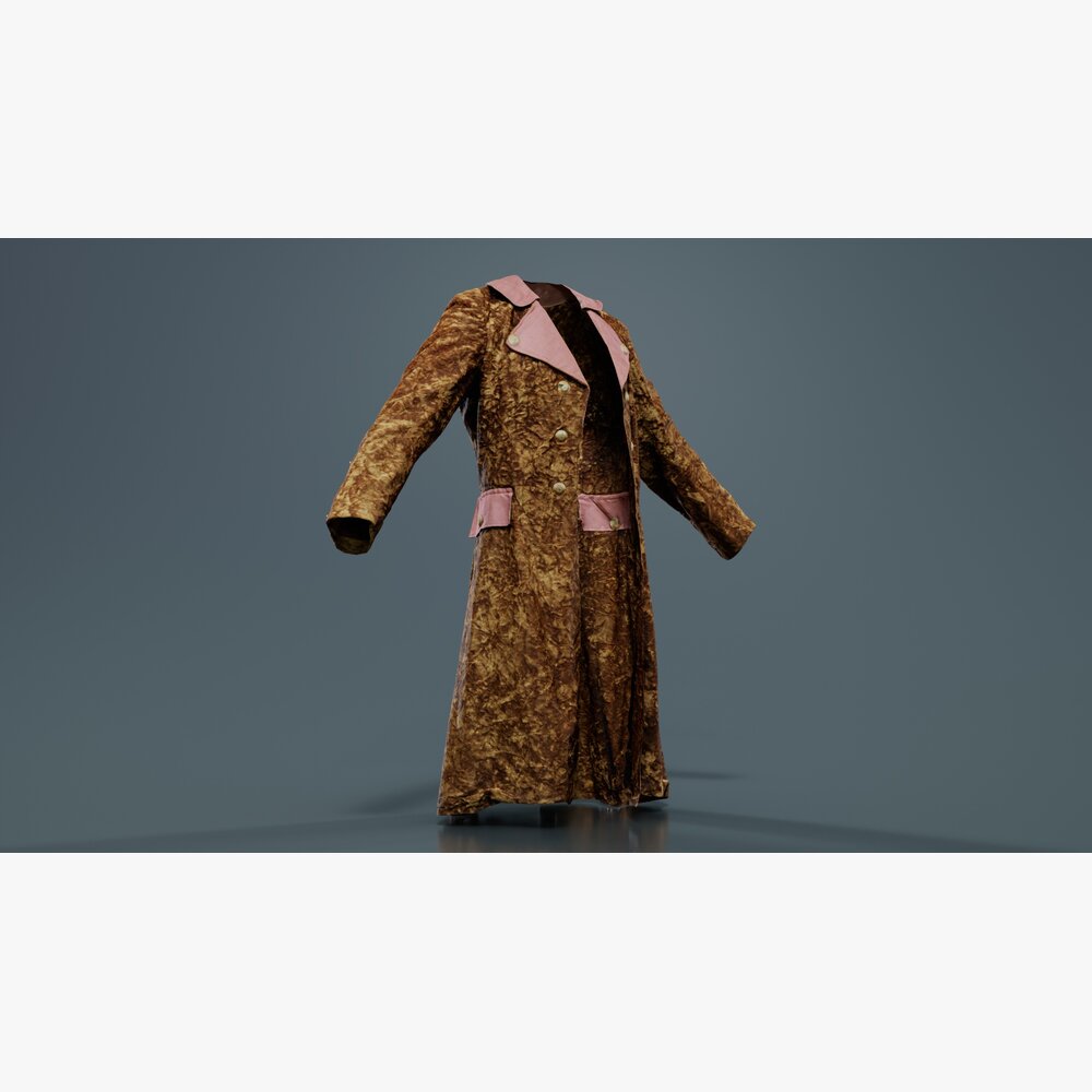 Manteau en Feutre Texturé Modèle 3D - Télécharger Manteaux on 3DModels.org