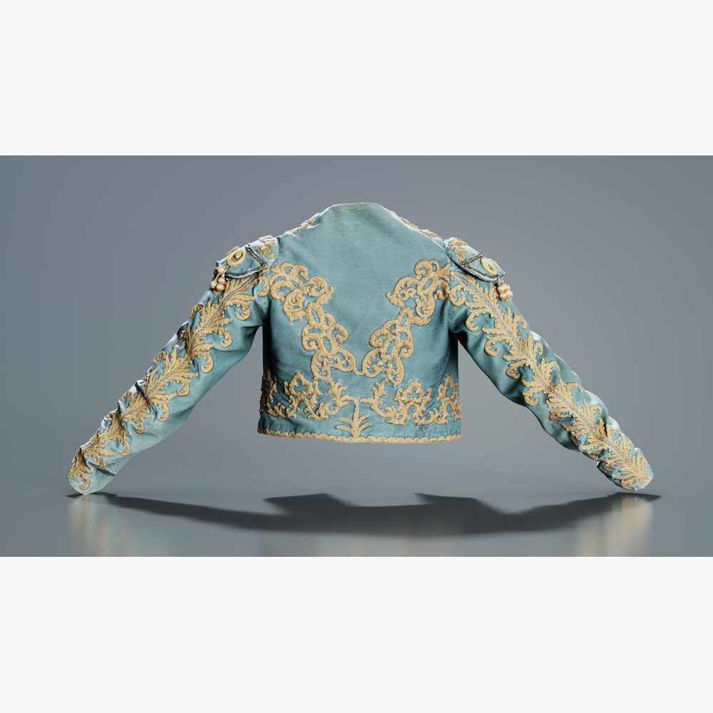 Elegant Embroidered Bolero Jacket 3D model - Download Suits on 3DModels.org