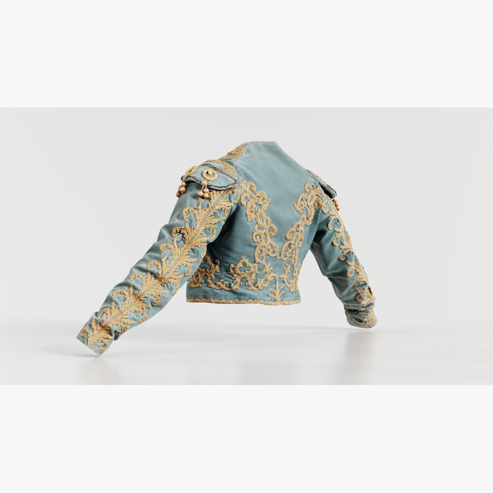 Elegant Embroidered Bolero Jacket 3D model - Download Suits on 3DModels.org