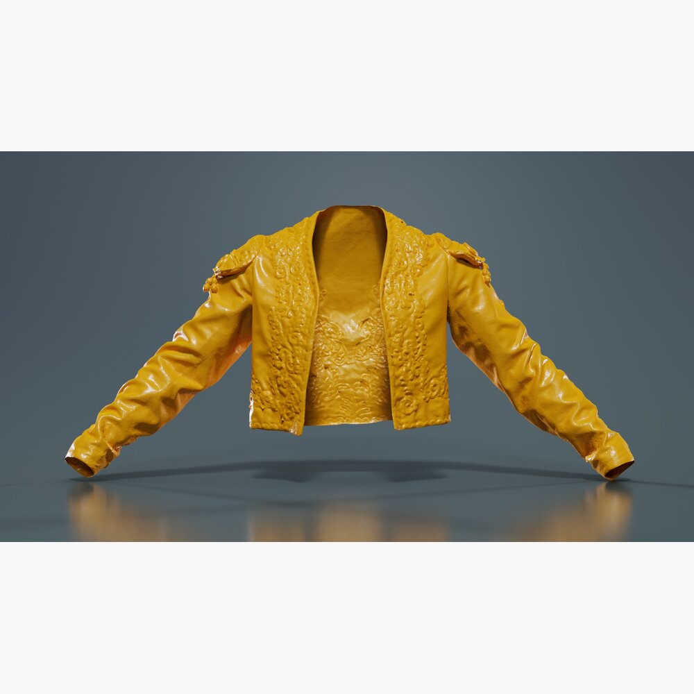 Elegant Embroidered Bolero Jacket 3D model - Download Suits on 3DModels.org