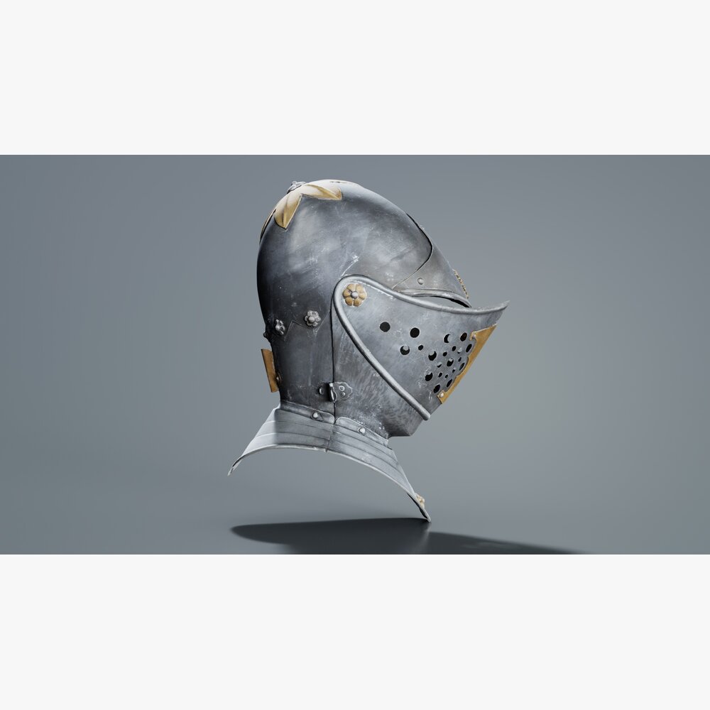 Leaf Knight Helmet Closed 3D model - Download Armor on 3DModels.org