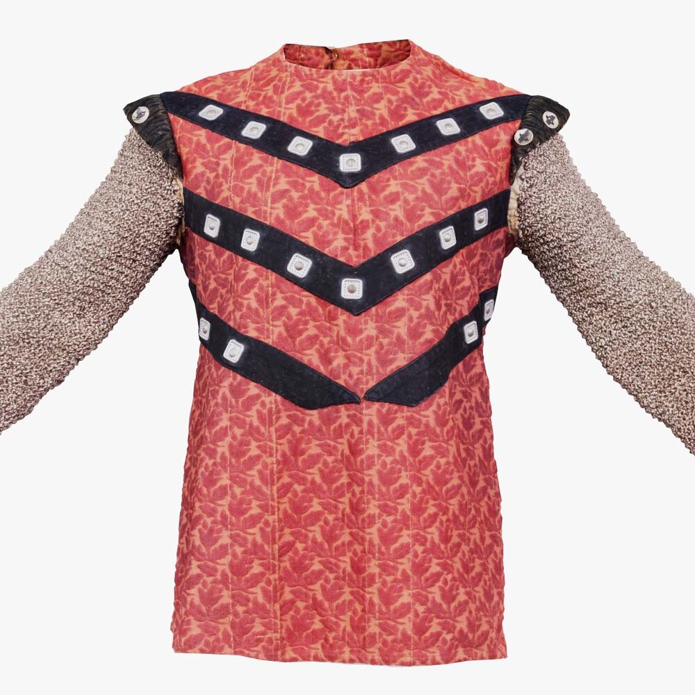 Medieval Tunic with Decorative Pattern 3D model - Download Coats on ...