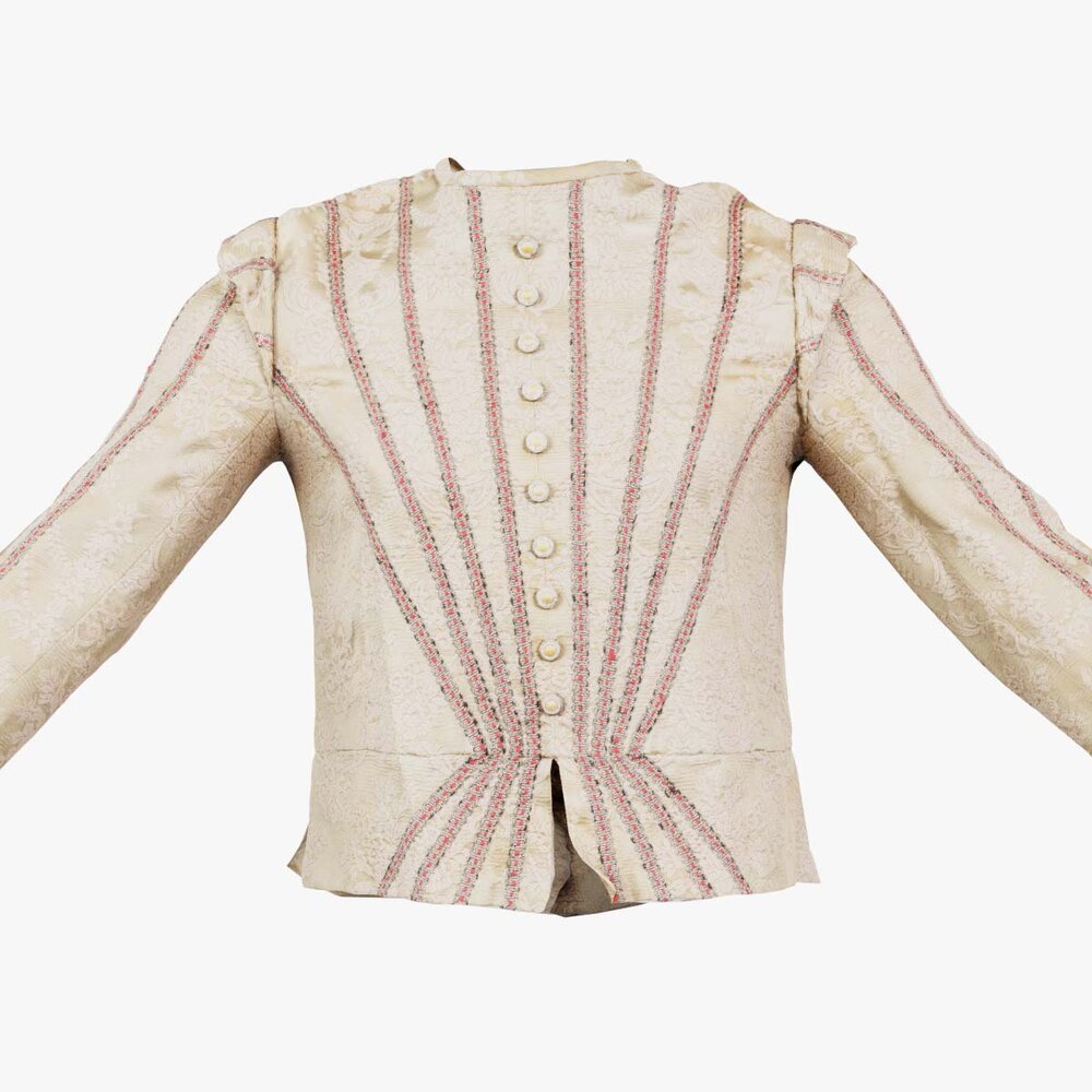 Vintage Embroidered Doublet Jacket 3D model - Download Suits on ...