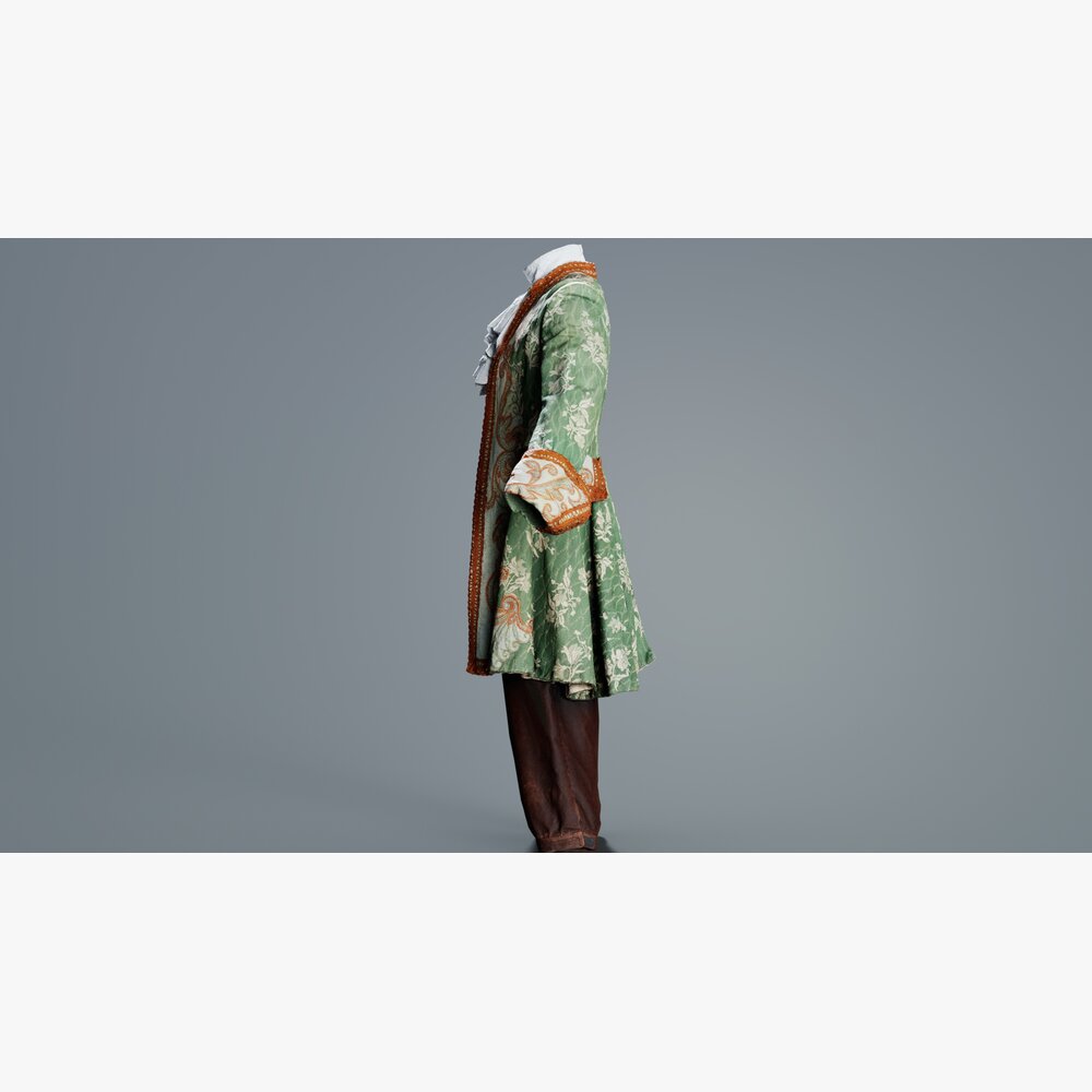 Organic Decorated Historic Costume 3D model - Download Coats on ...