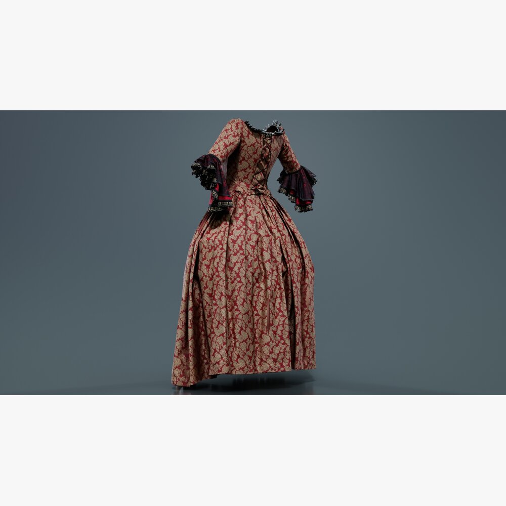 Petal Dress 3D 모델 - 다운로드 드레스 on 3DModels.org