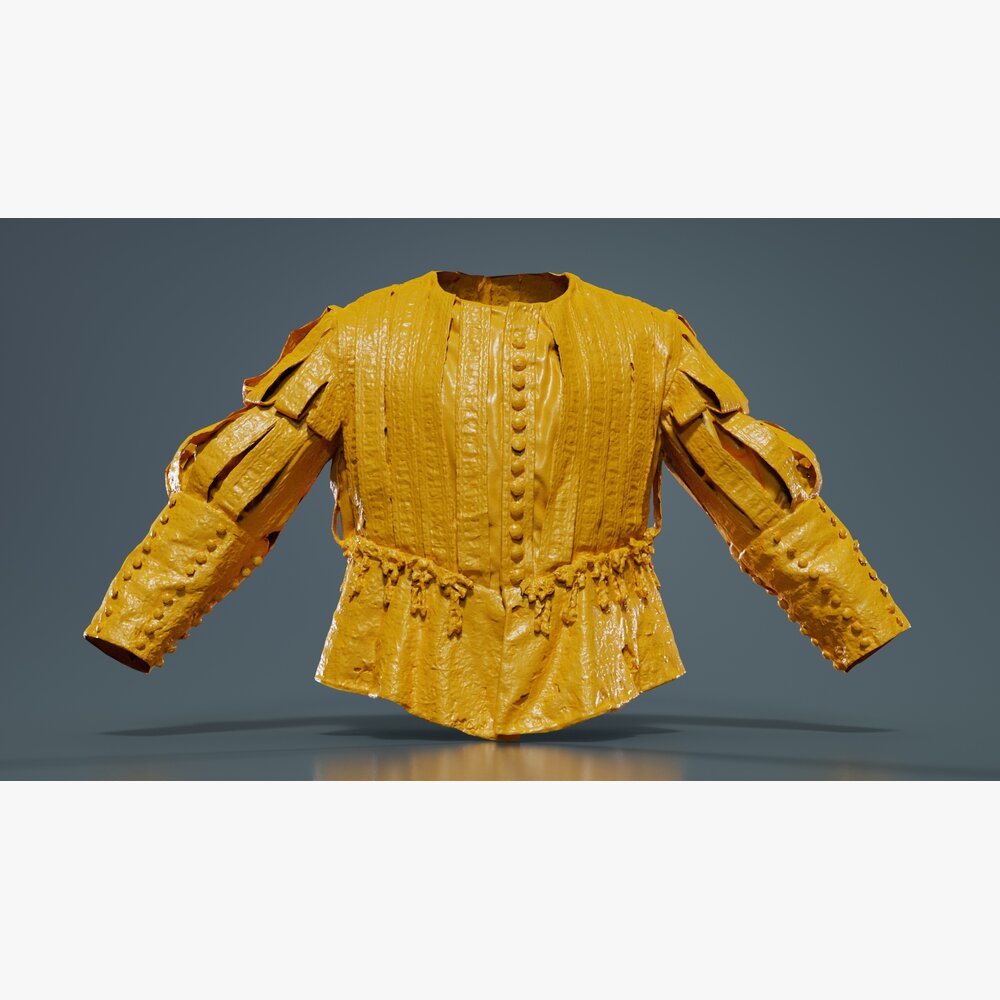 Vintage Buttoned Prince Jacket Flat 3D model - Download Suits on ...