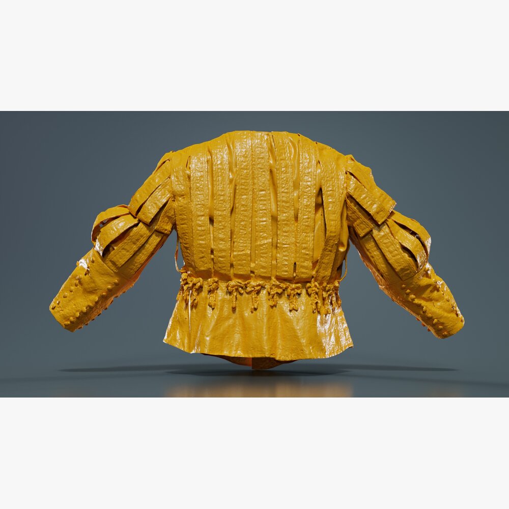 Vintage Buttoned Prince Jacket Puff 3D model - Download Suits on ...