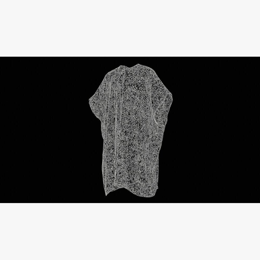Striped Poncho 3D model - Download Suits on 3DModels.org
