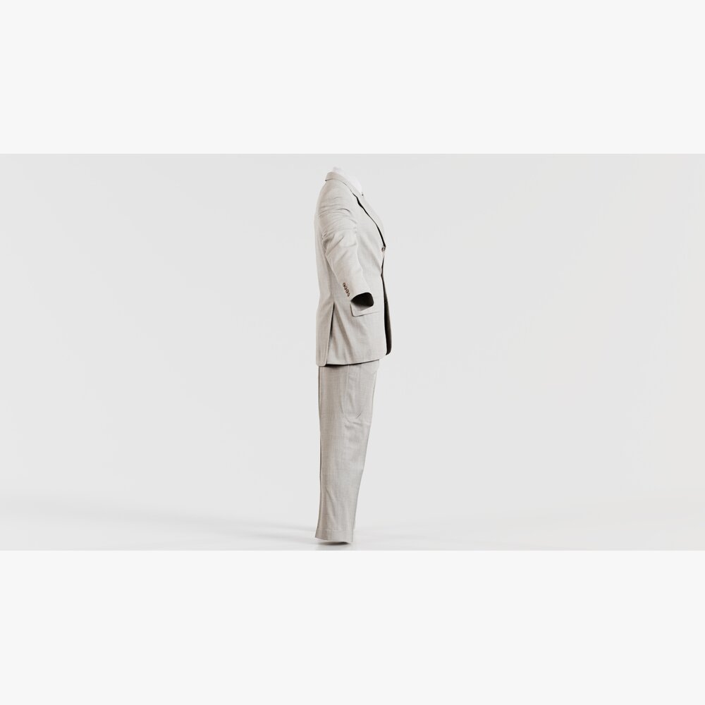Classic Gray Suit with Tie 3D model - Download Suits on 3DModels.org