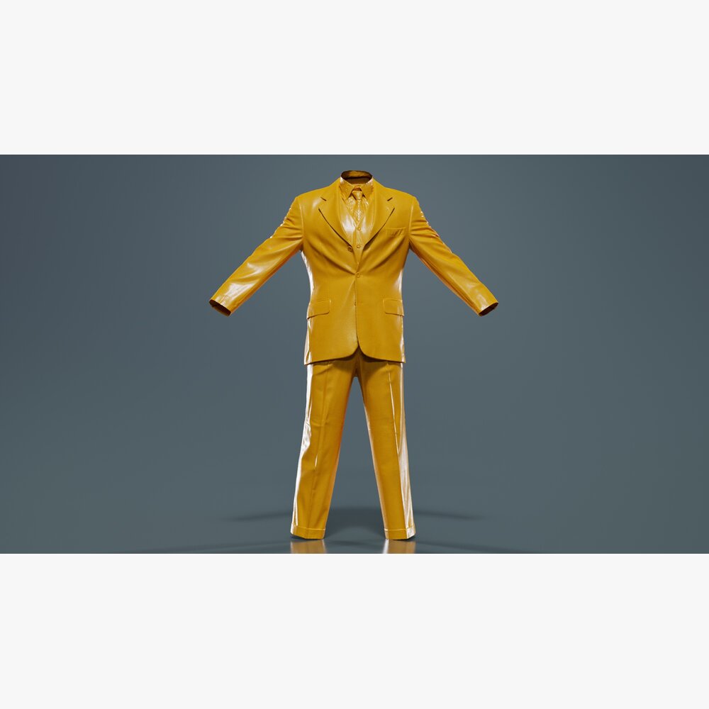 Classic Gray Suit with Tie 3D model - Download Suits on 3DModels.org