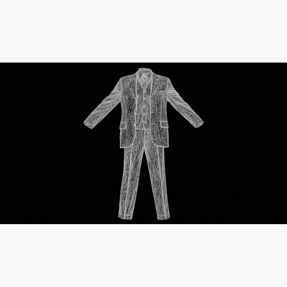 Classic Gray Suit Ensemble 3D model - Download Suits on 3DModels.org