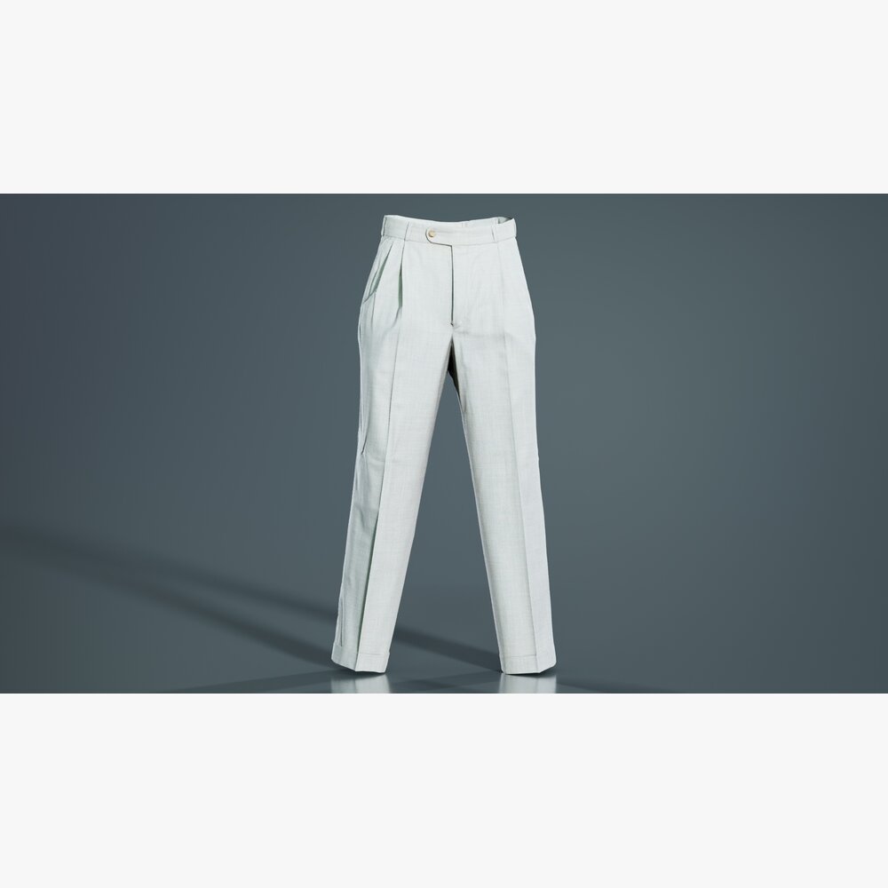 Classic Gray Dress Pants 3D model - Download Trousers on 3DModels.org