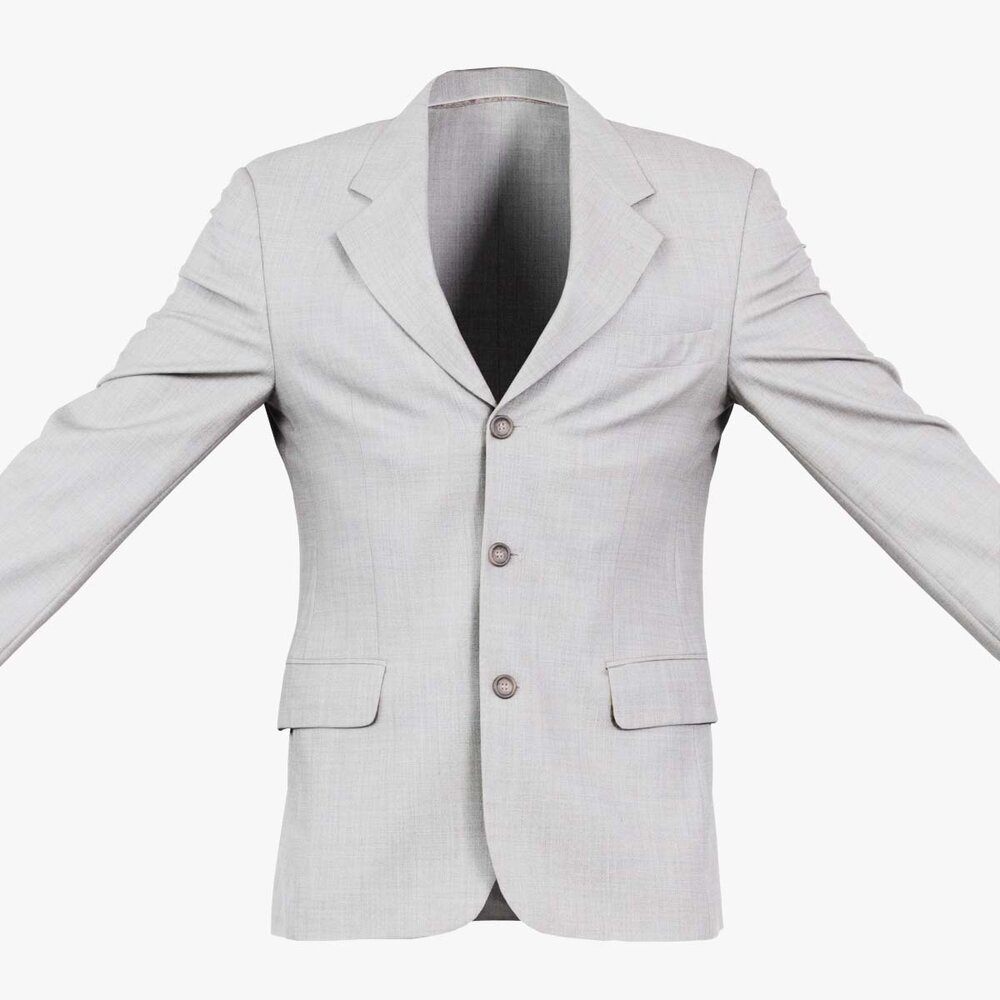 Classic Gray Blazer 3D model - Download Suits on 3DModels.org