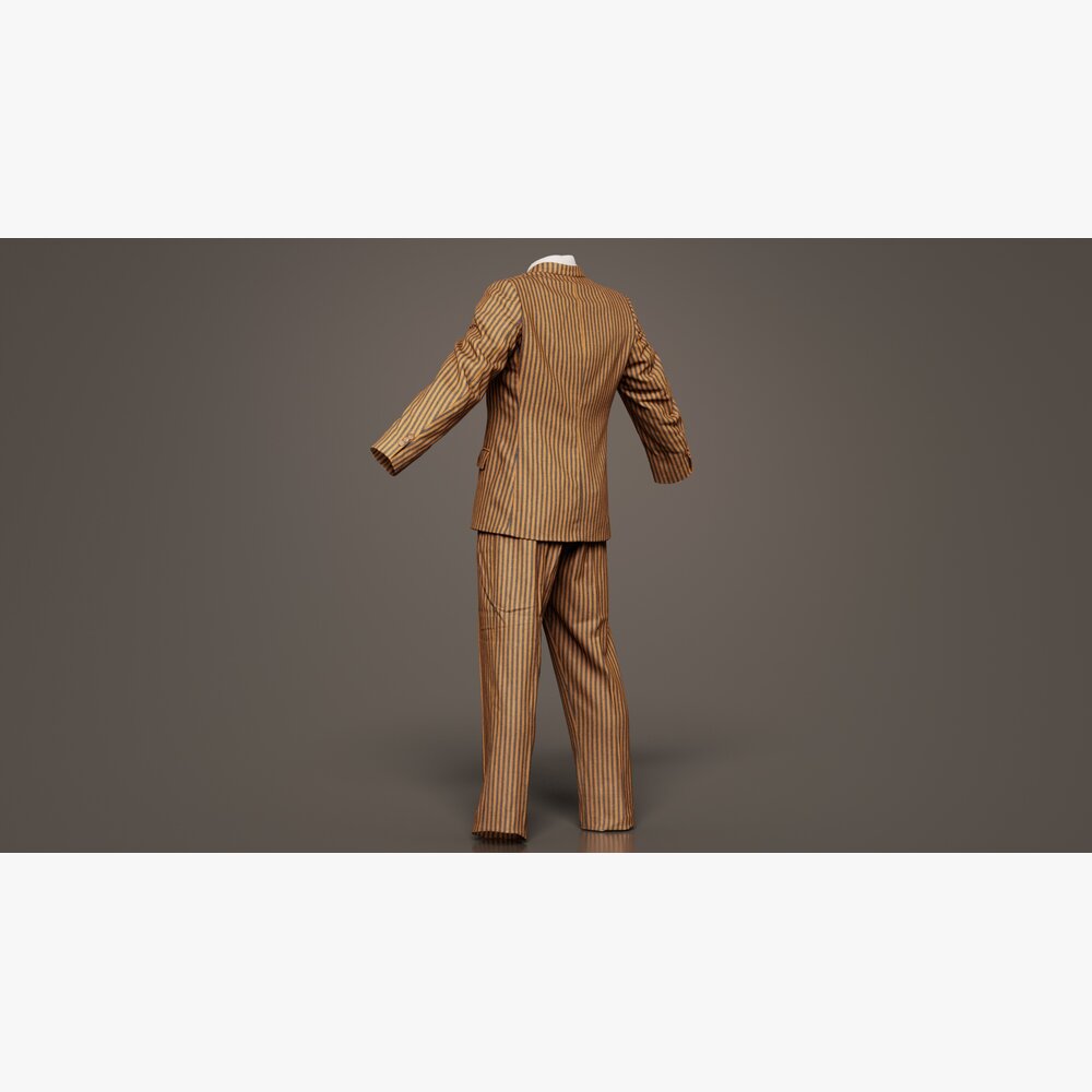 Classic Striped Suit 3D model - Download Suits on 3DModels.org