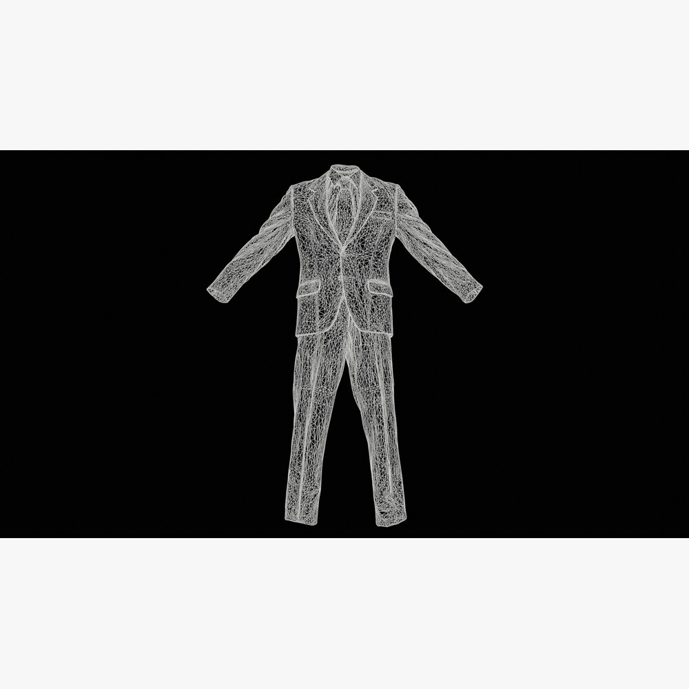 Classic Striped Suit 3D model - Download Suits on 3DModels.org