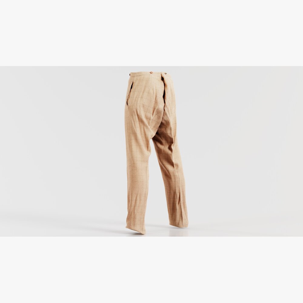 Classic Plaid Trousers 3D model - Download Trousers on 3DModels.org