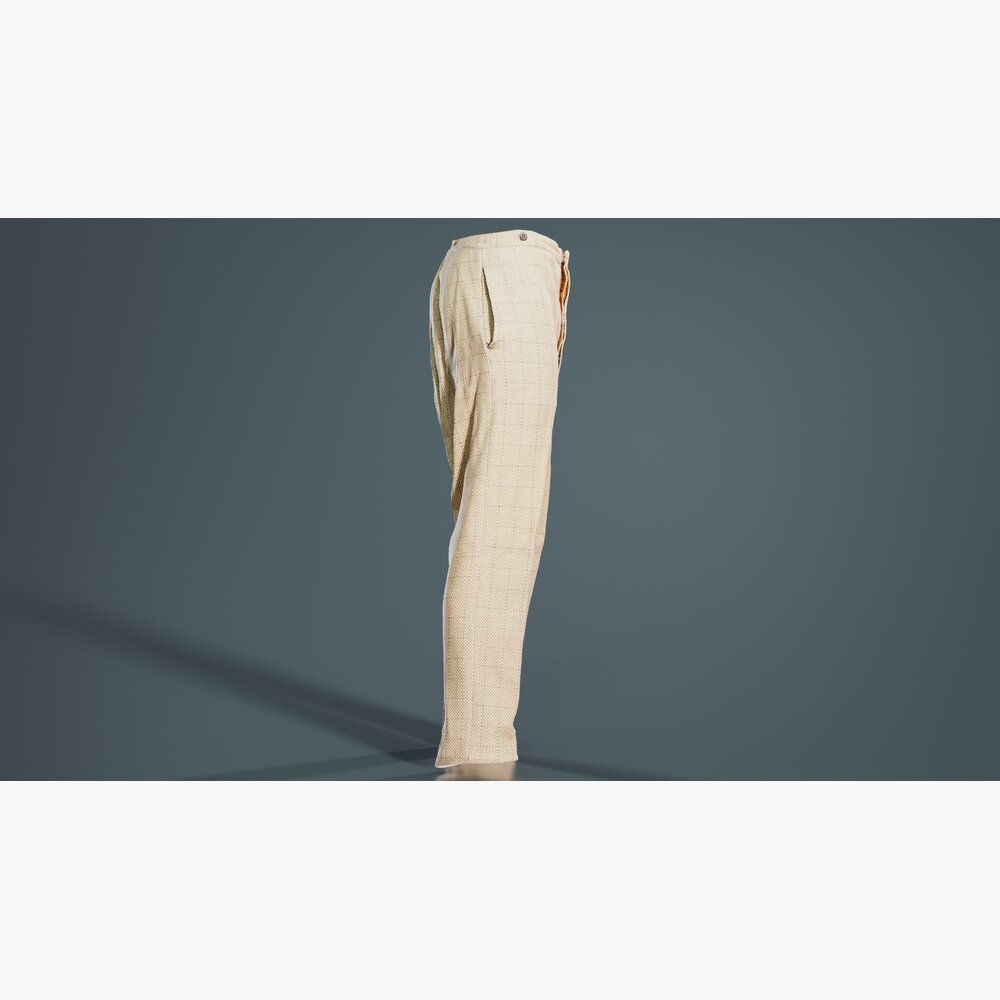 Classic Plaid Trousers 3D model - Download Trousers on 3DModels.org