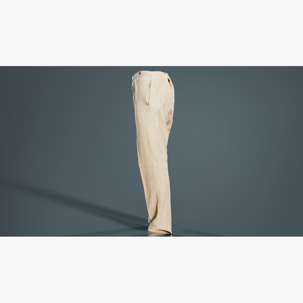 Classic Plaid Trousers 3D model - Download Trousers on 3DModels.org