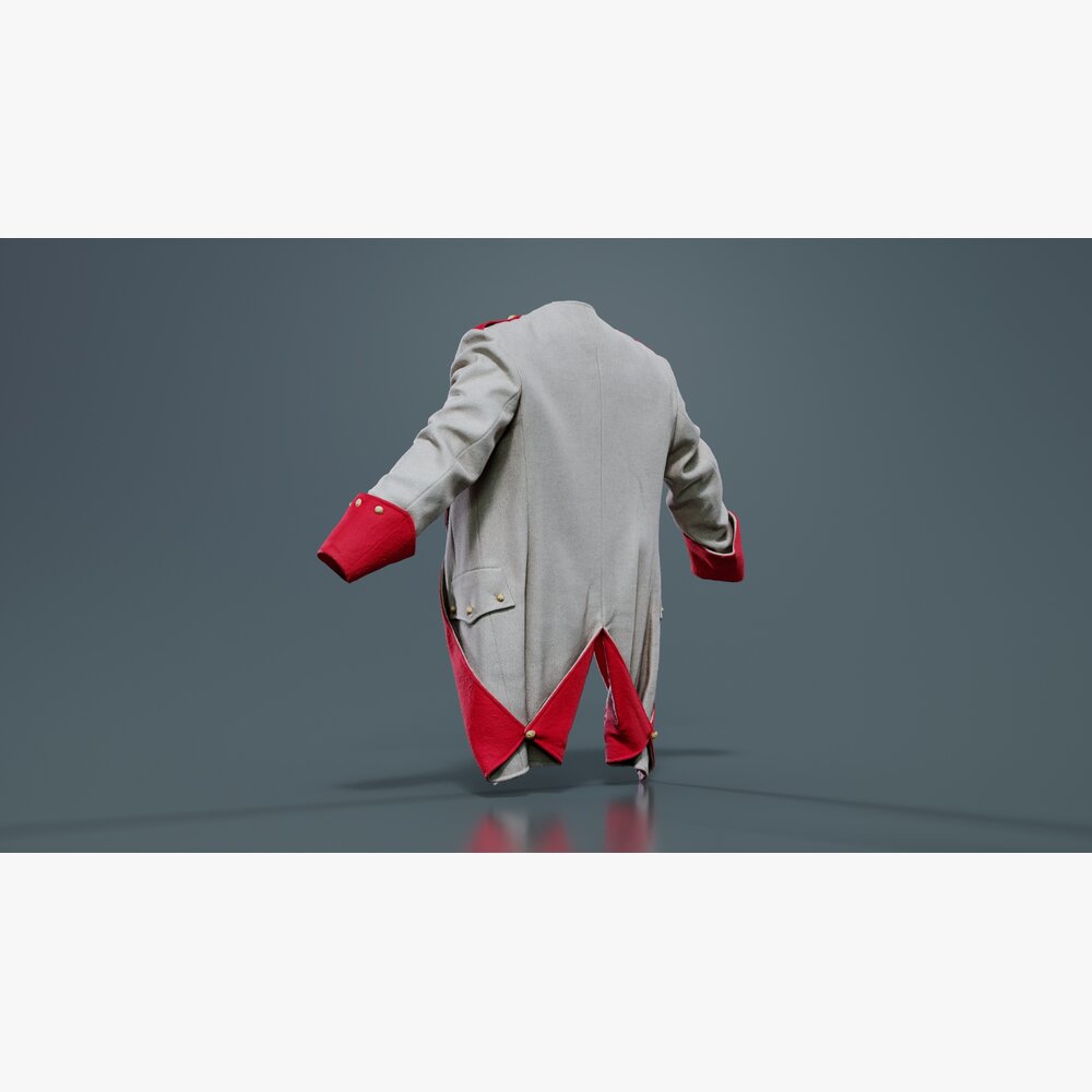 Historical Military-Style Coat 3D model - Download Coats on 3DModels.org