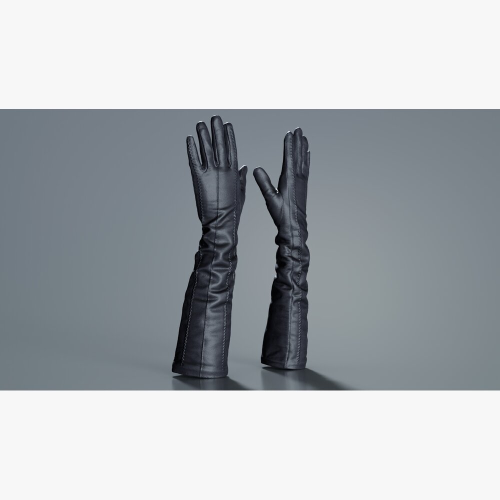 Leather Detail Gloves 3D model - Download Accessories on 3DModels.org