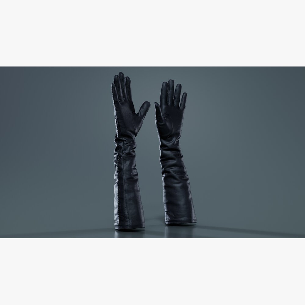 Leather Detail Gloves 3D model - Download Accessories on 3DModels.org