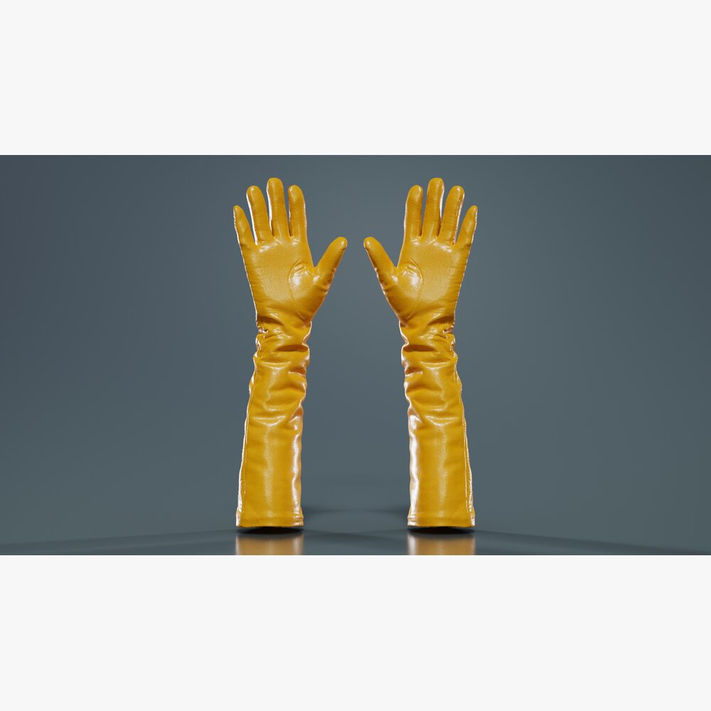 Leather Detail Gloves 3D model - Download Accessories on 3DModels.org