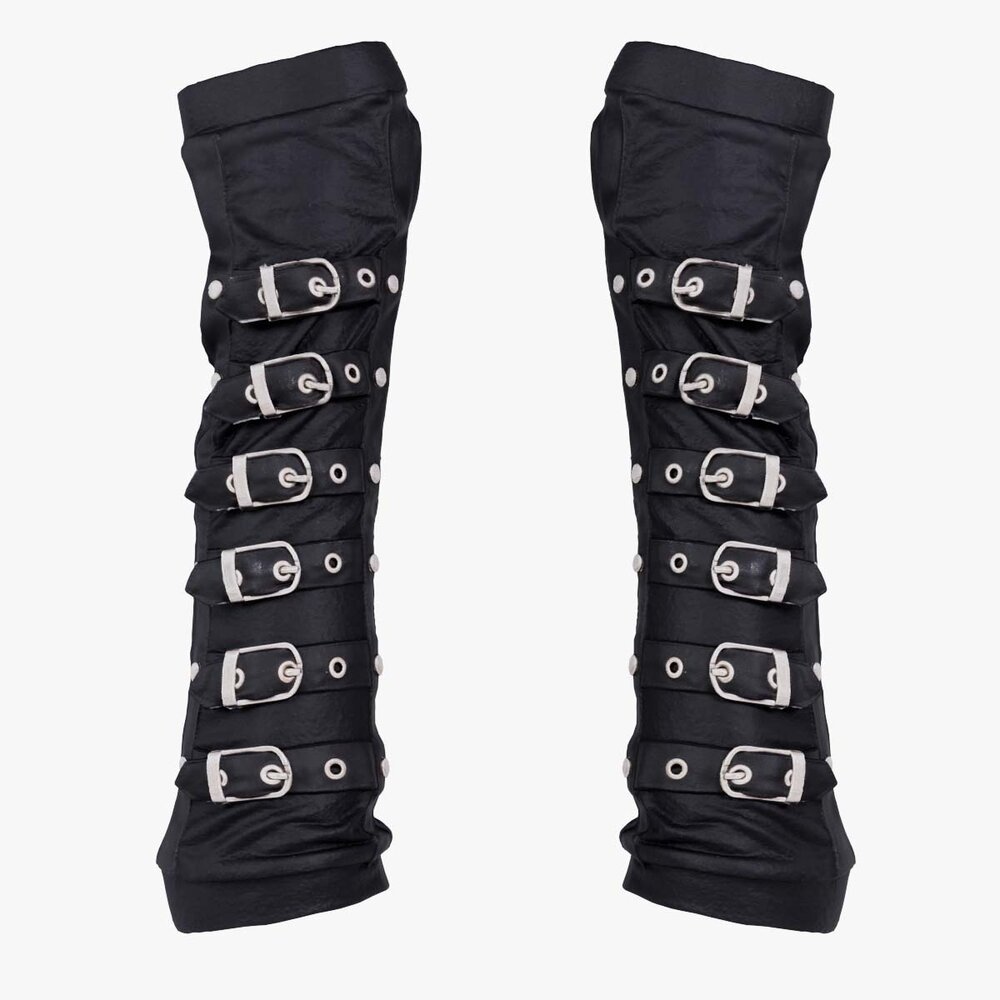 Multi Buckle Glove 3D model - Download Accessories on 3DModels.org