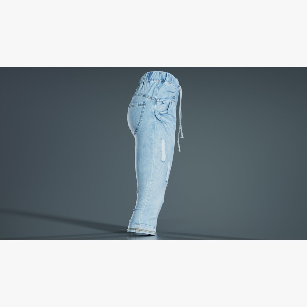 Baggy Jeans Trousers 3D model - Download Trousers on 3DModels.org