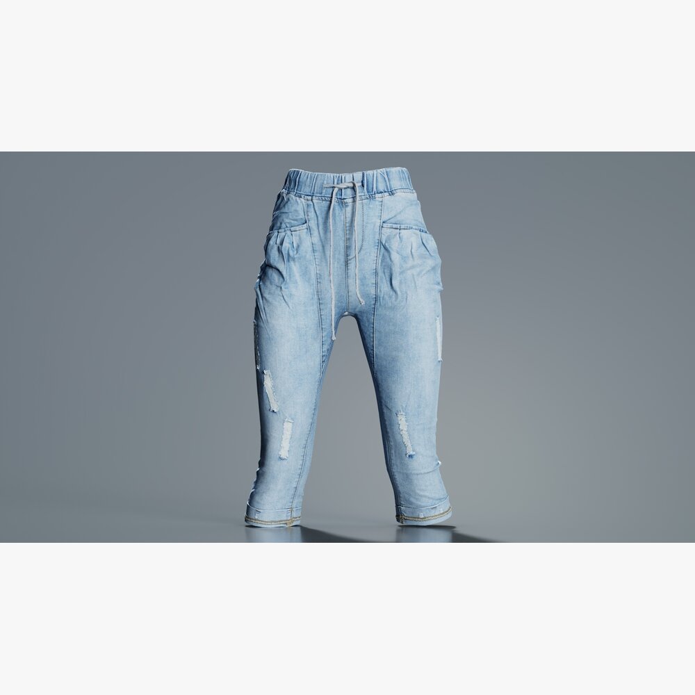 Baggy Jeans Trousers 3D model - Download Trousers on 3DModels.org