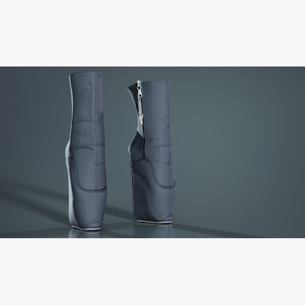 Block Ballet Boots Modelo 3D - Descargar Zapatos on 3DModels.org