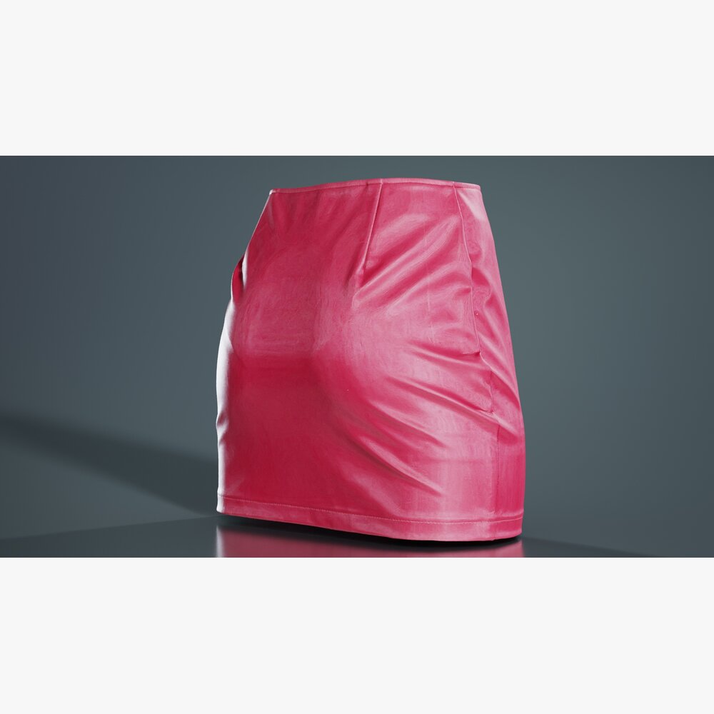 Diagonal Laced Skirt 3D model - Download Dresses on 3DModels.org