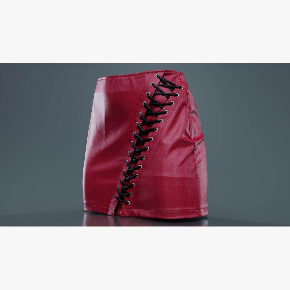 Diagonal Laced Skirt 3D model - Download Dresses on 3DModels.org