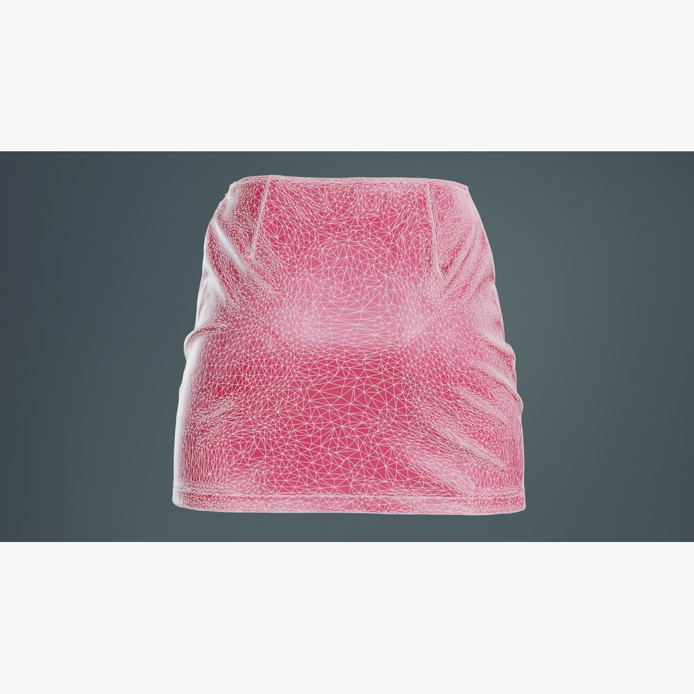 Diagonal Laced Skirt 3D model - Download Dresses on 3DModels.org