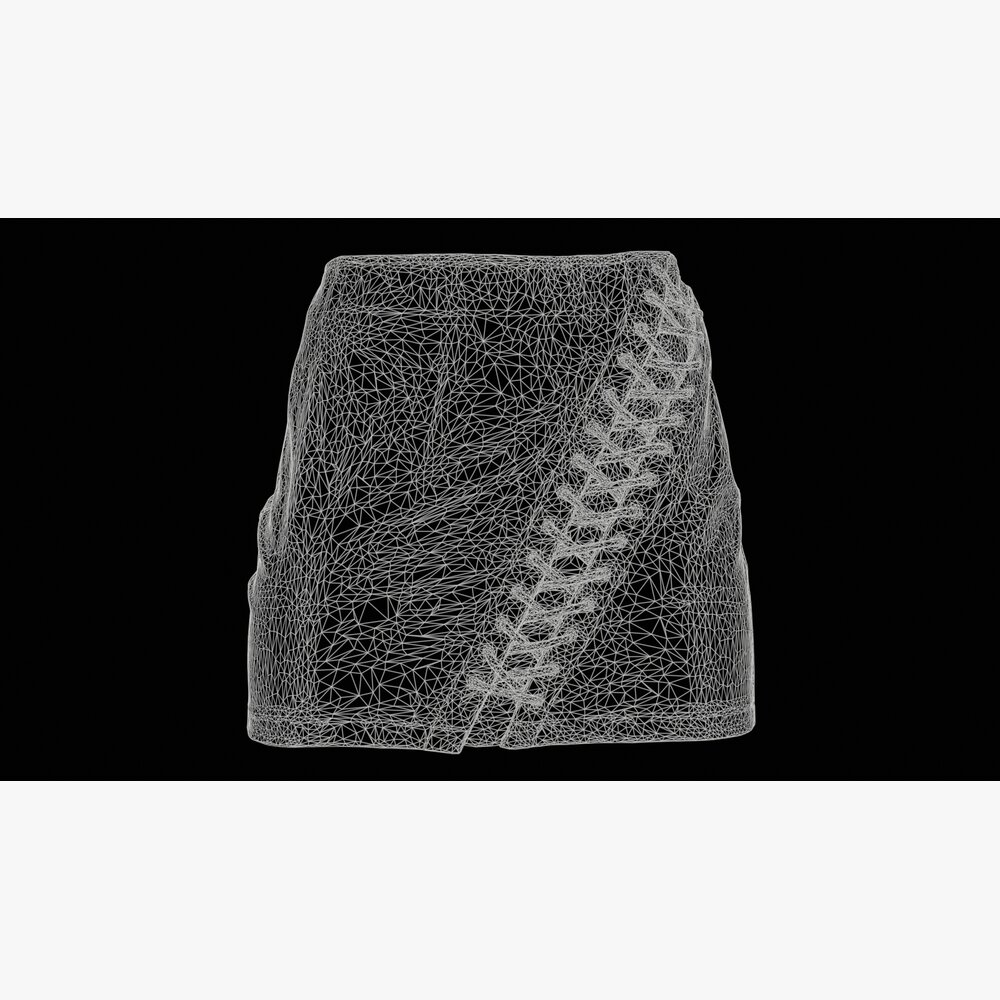 Diagonal Laced Skirt 3D model - Download Dresses on 3DModels.org